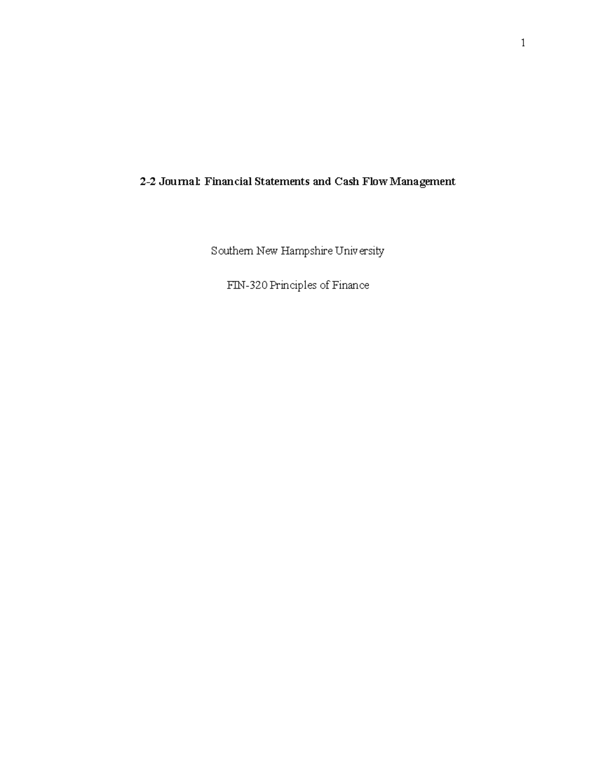 2-2 Journal - Financial Statements and Cash Flow Management - Copy - 2 ...