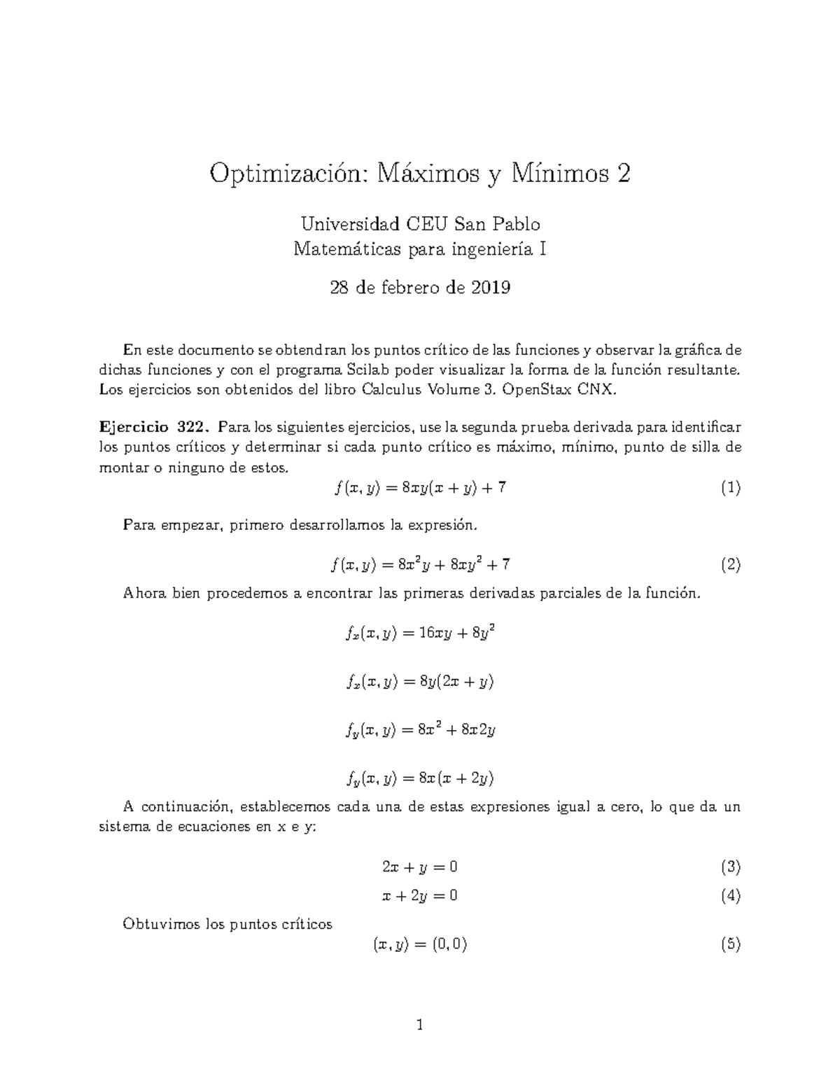 Optimizacion Maximos y Minimos 2 - Optimización: Máximos y Mínimos 2 ...