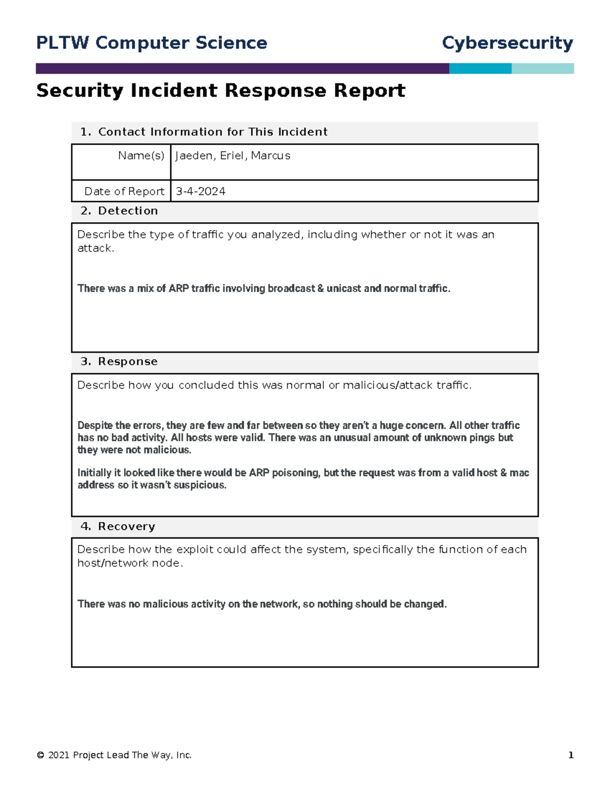 File 4 incident report - PLTW Computer Science Cybersecurity Security ...