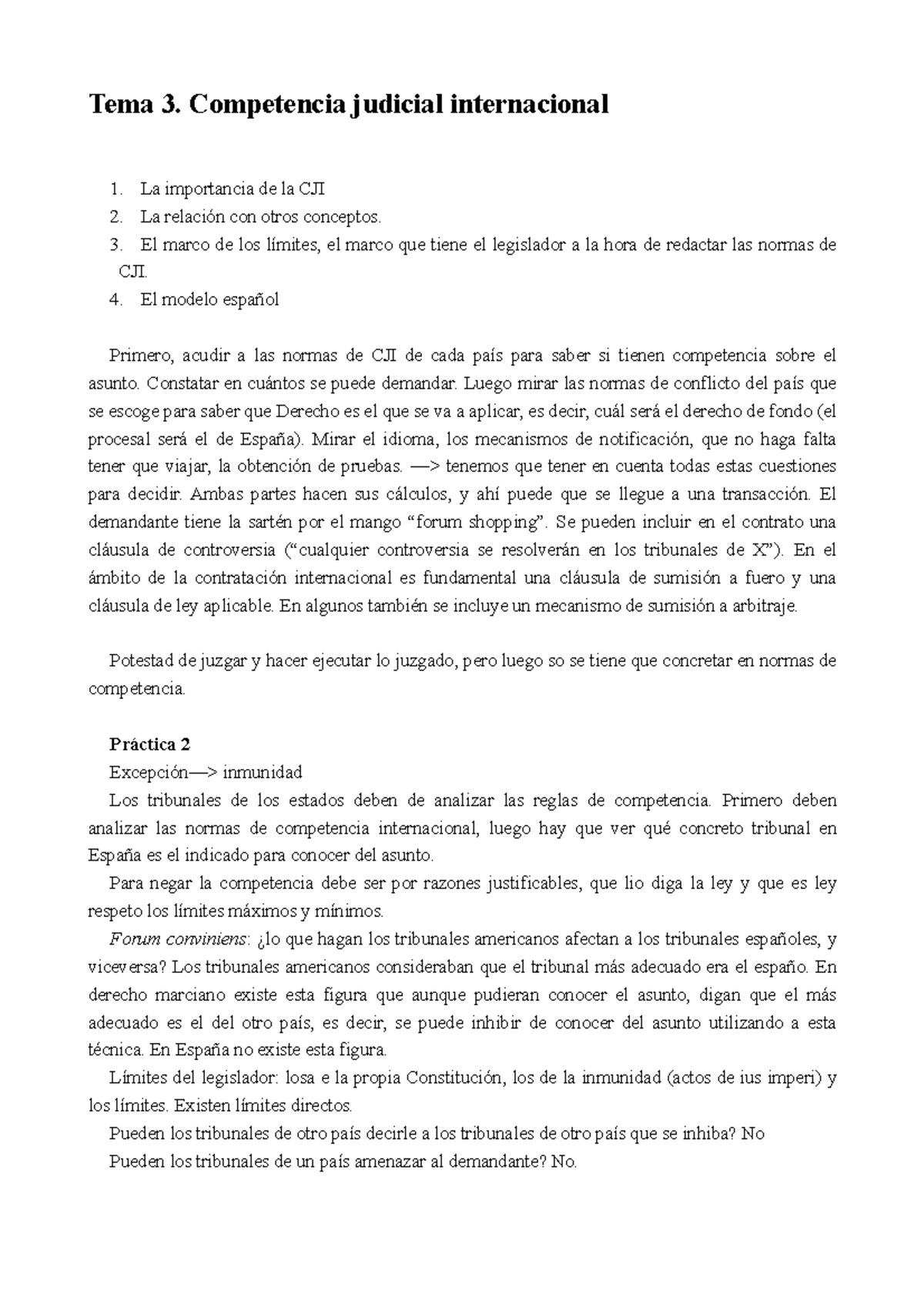 Competencia judicial internacional - Inter Privado - Tema 3 ...