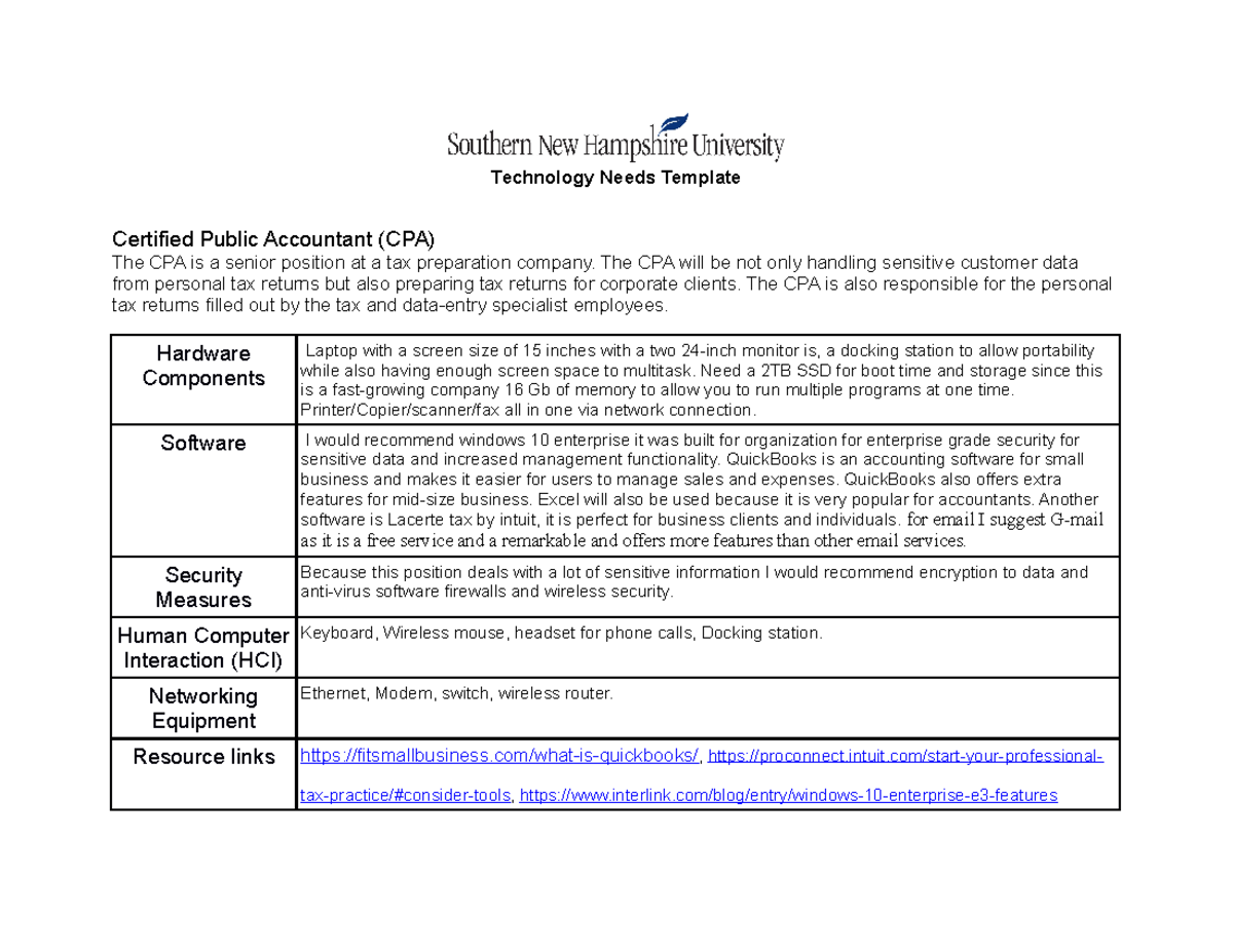 Project One Technology Hardware and Software Alex Nash - Technology ...