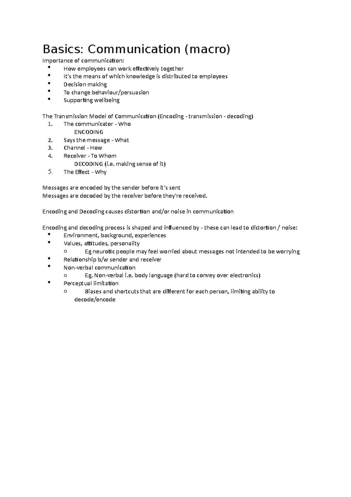 Communication (macro) - Basics: Communication (macro) Importance of ...