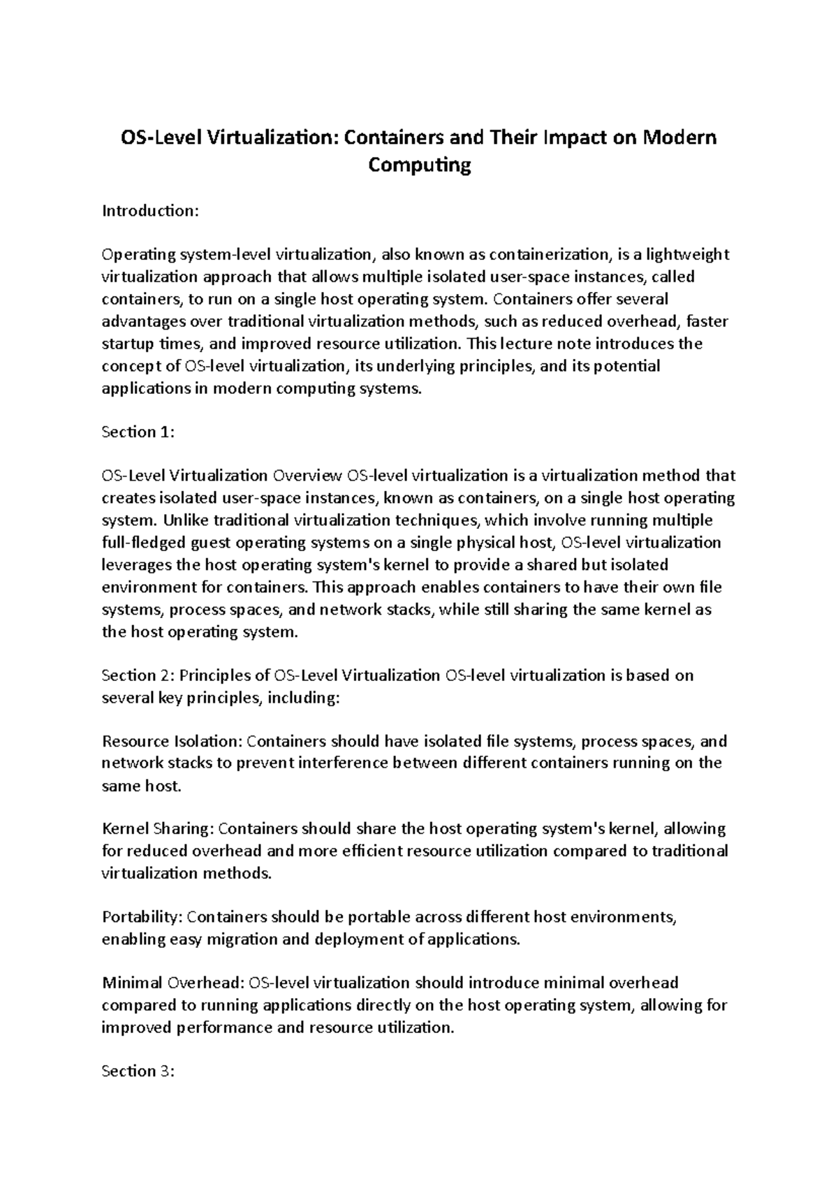 Os Level Virtualization Containers And Their Impact On Modern Computing Os Level 7678