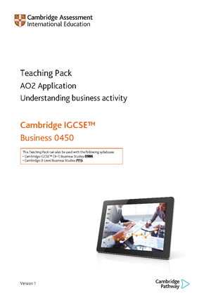 Unit 1 igcse business past papers 1 - Unit 1 Understanding Business ...