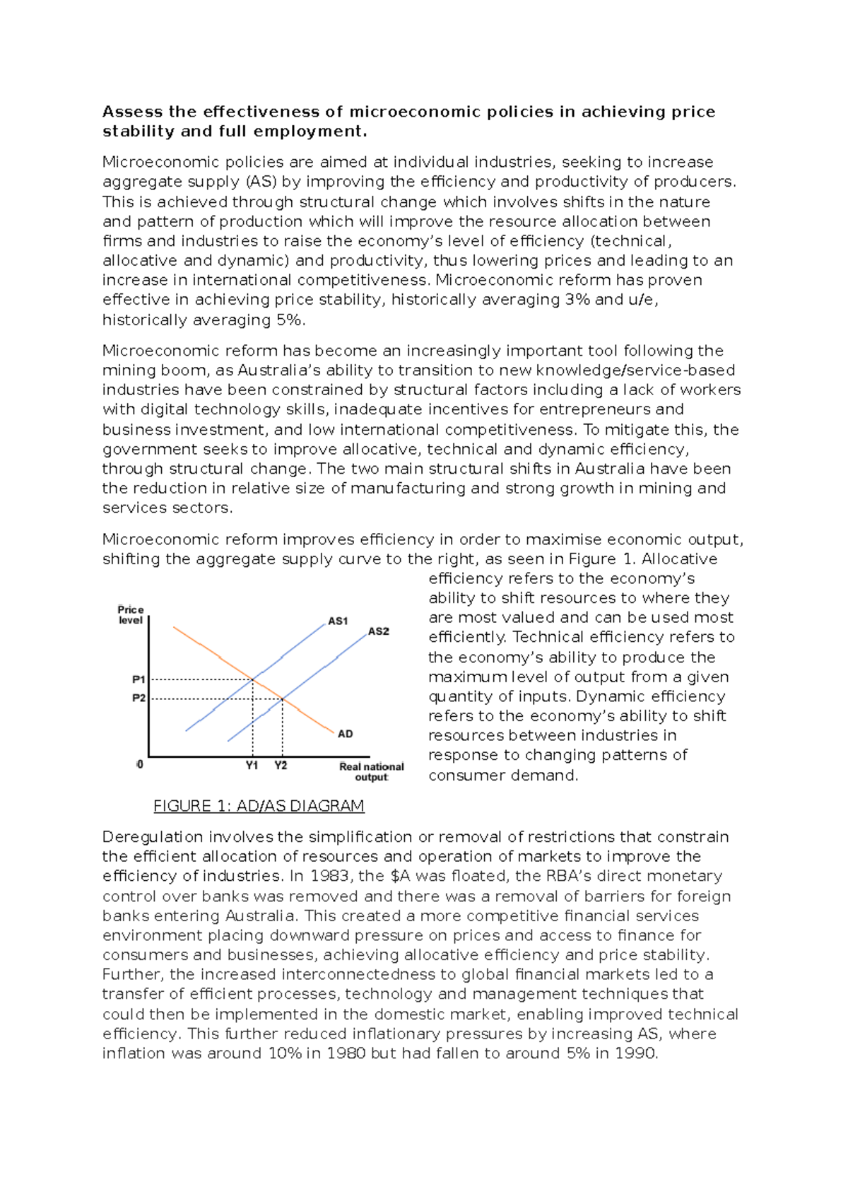 Effectivness of micro on ue and inflation - Assess the effectiveness of ...