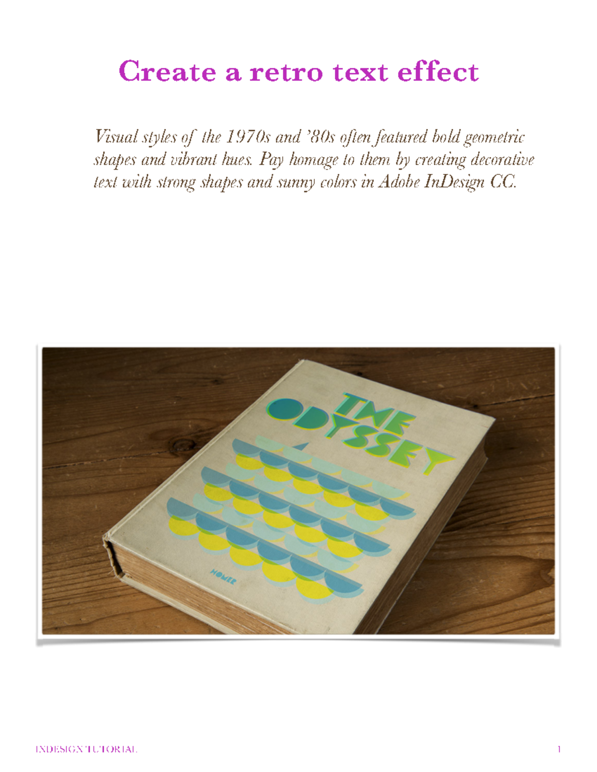 Text effect in In Design Tutorial - Create a retro text effect Visual ...