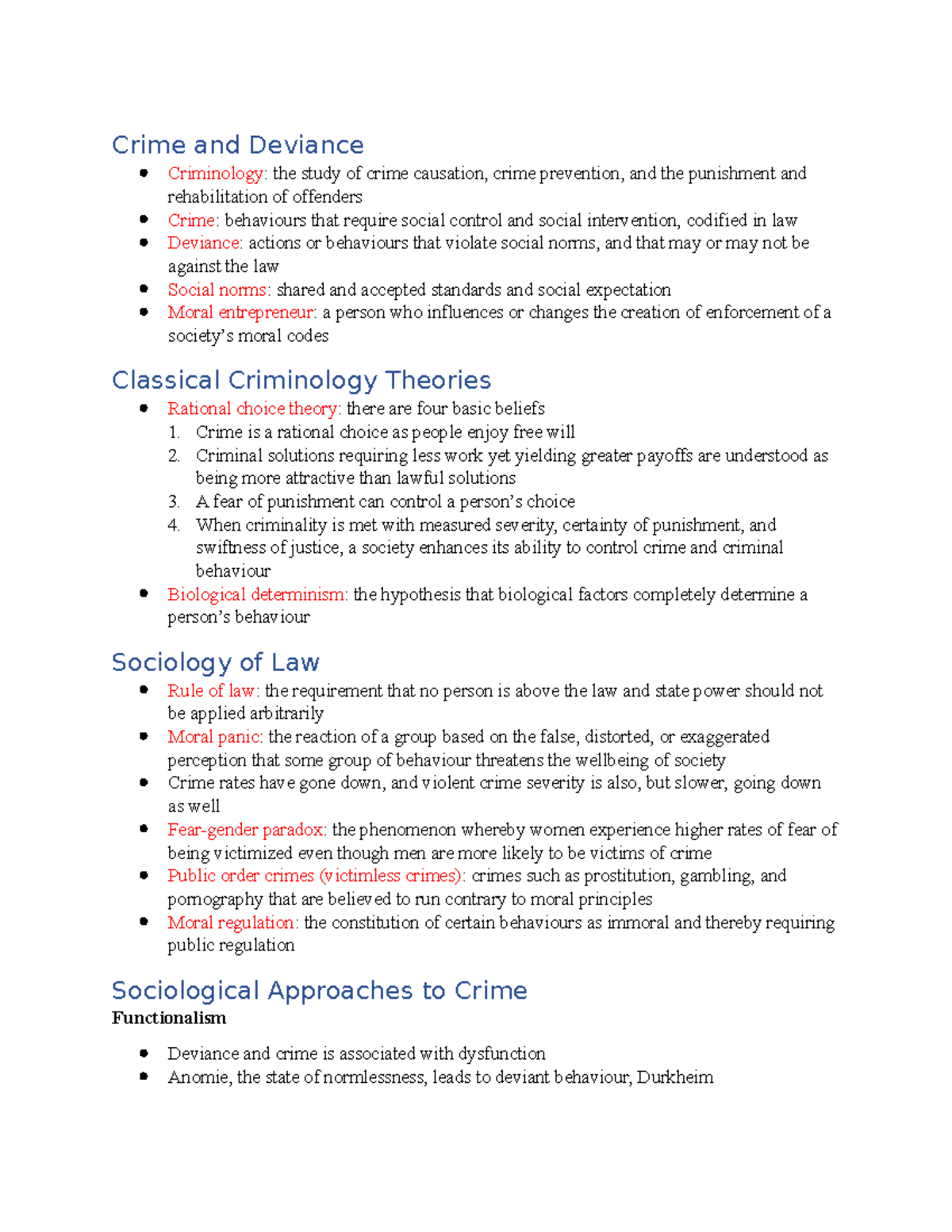Crime and Deviance Criminology: Study of Crime Causation Prevention and ...