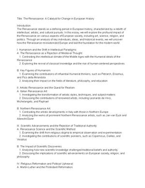 Chapter 14 Notes - From the textbook "A History of Western Society ...