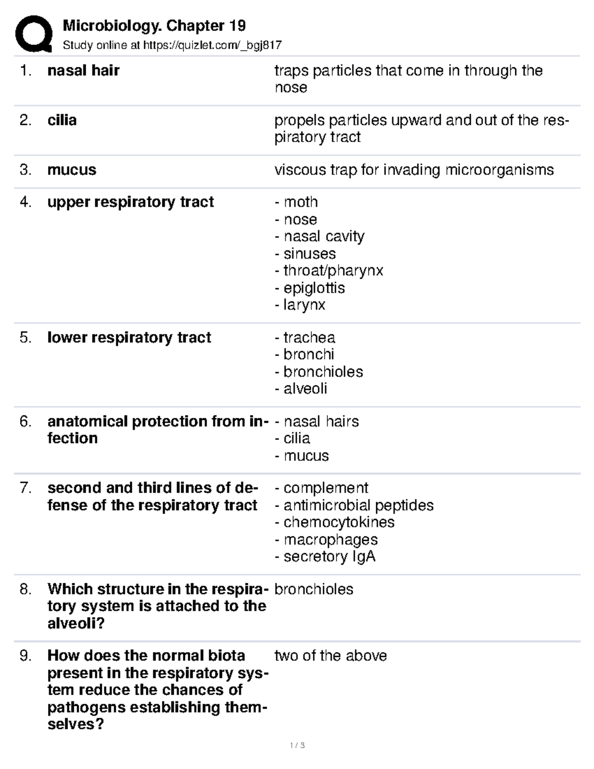 Microbiology. Chapter 19 study guide - Microbiology. Chapter 19 Study ...