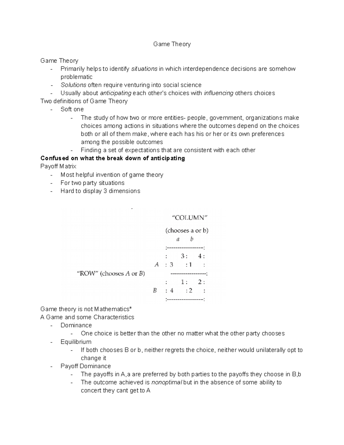 Game Theory - The Professors name is Chris Kendall - Game Theory Game ...