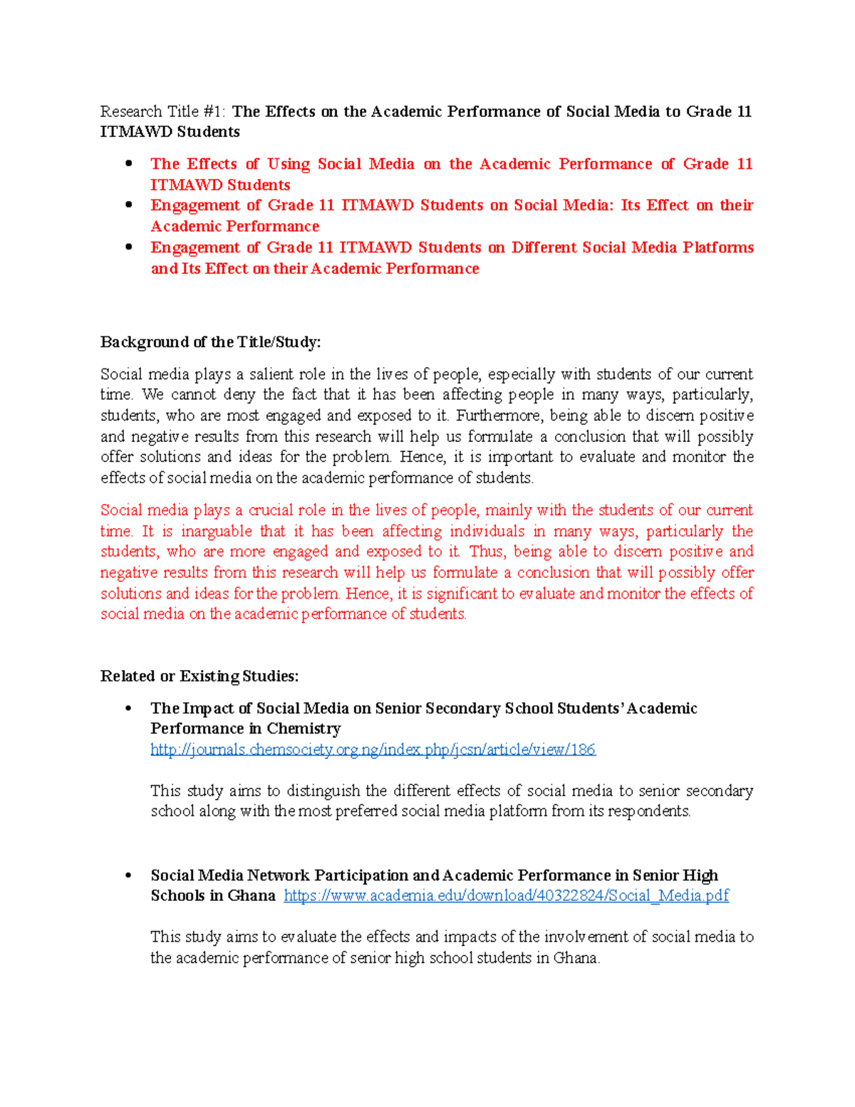 Additional Info Research Title Defense PR1 - Research Title #1: The ...