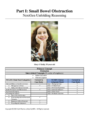 NUR390 Fluid & Electrolyte Case Study - NUR390 Nursing Care of the ...