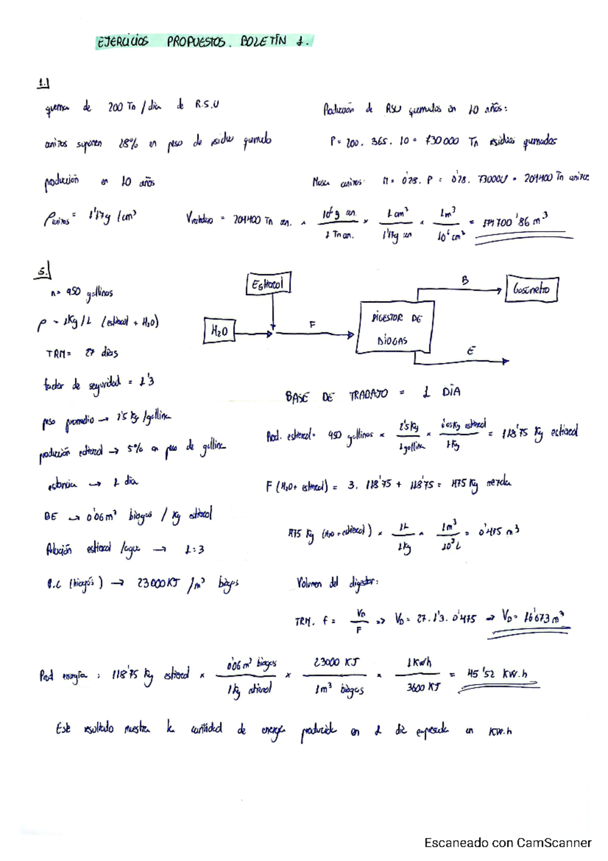 Boletín 2. Ejercicio 1 (propuestos) - EJERCICIOS PROPUESTOS. BOLETIN 1. 1 question de 200 Tn ...