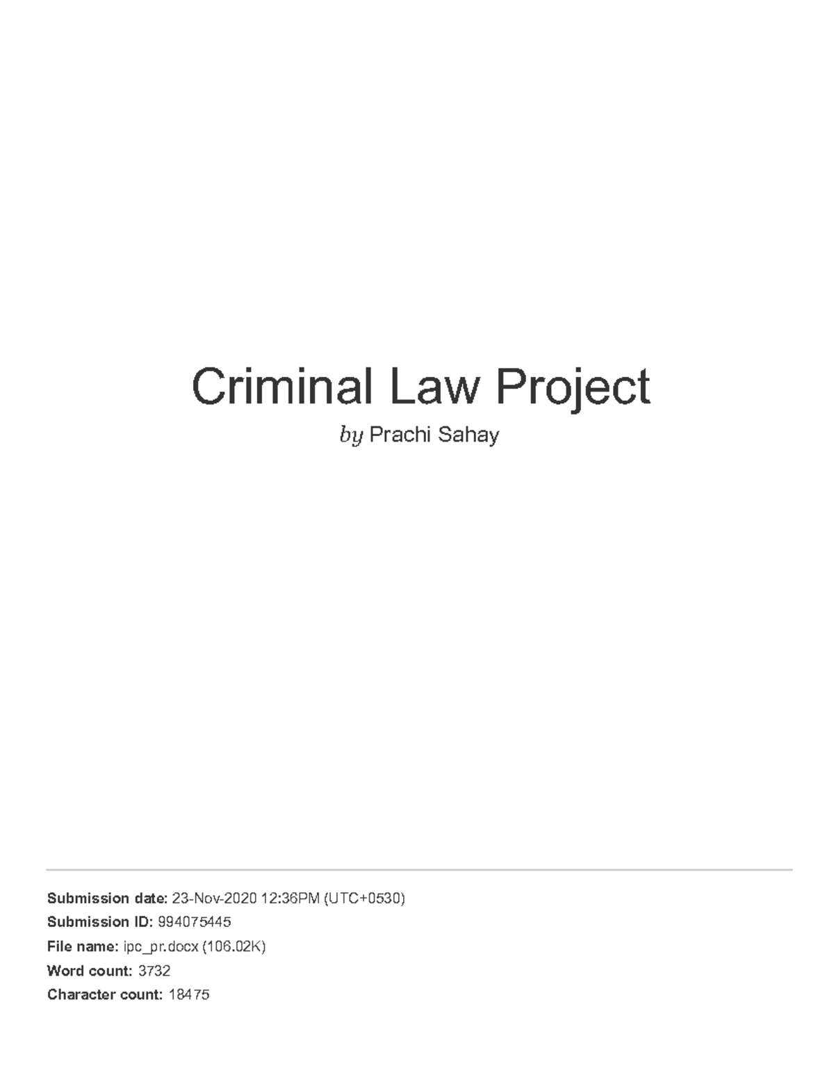 Criminal Law Project - nic Internet Source Submitted to Teerthanker ...