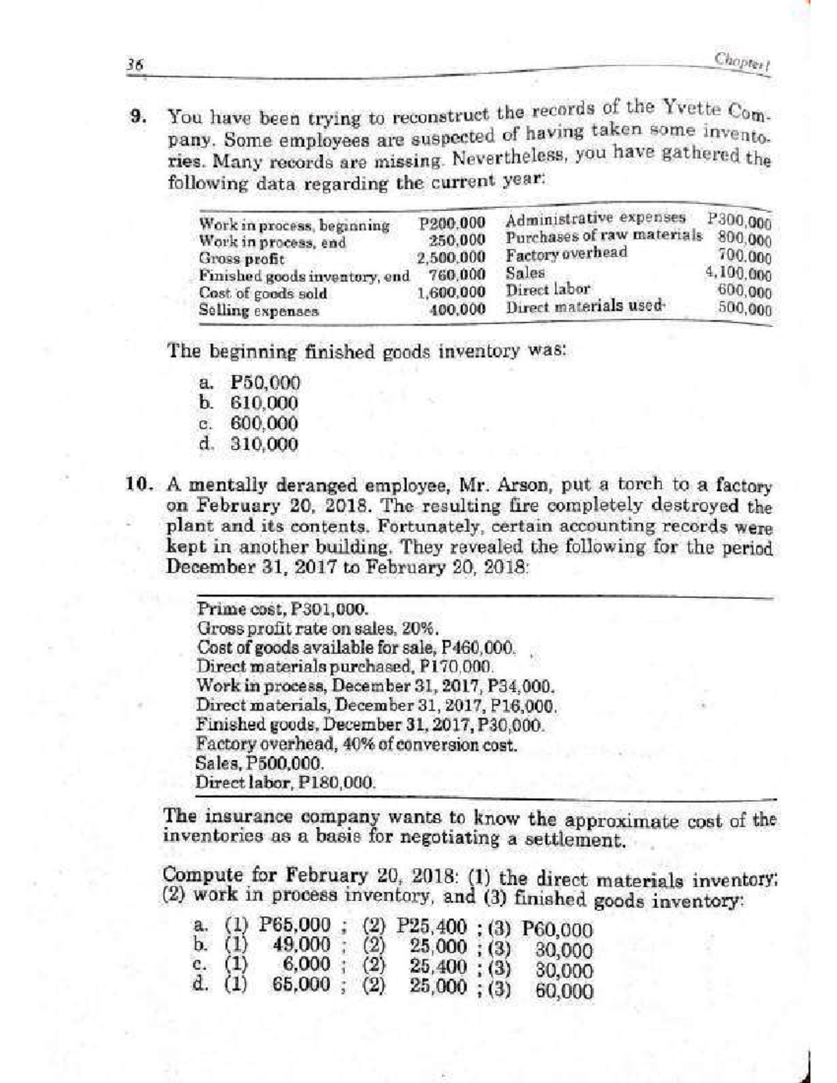 Cost acctg-Practice-questions - Accountancy - Studocu