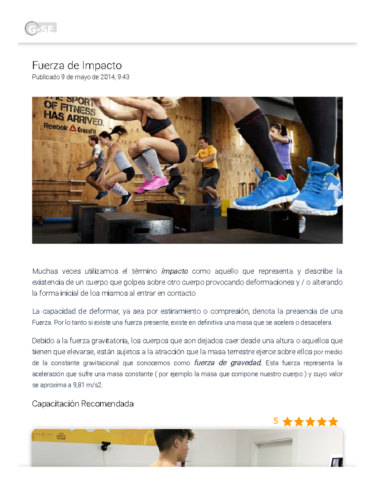 Fuerza de Impacto - Física y ciencias - Fuerza de Impacto Publicado 9 ...