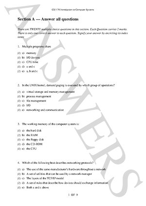 Introduction to Computer Systems Notes - Lecture 1: Basics of Computer ...