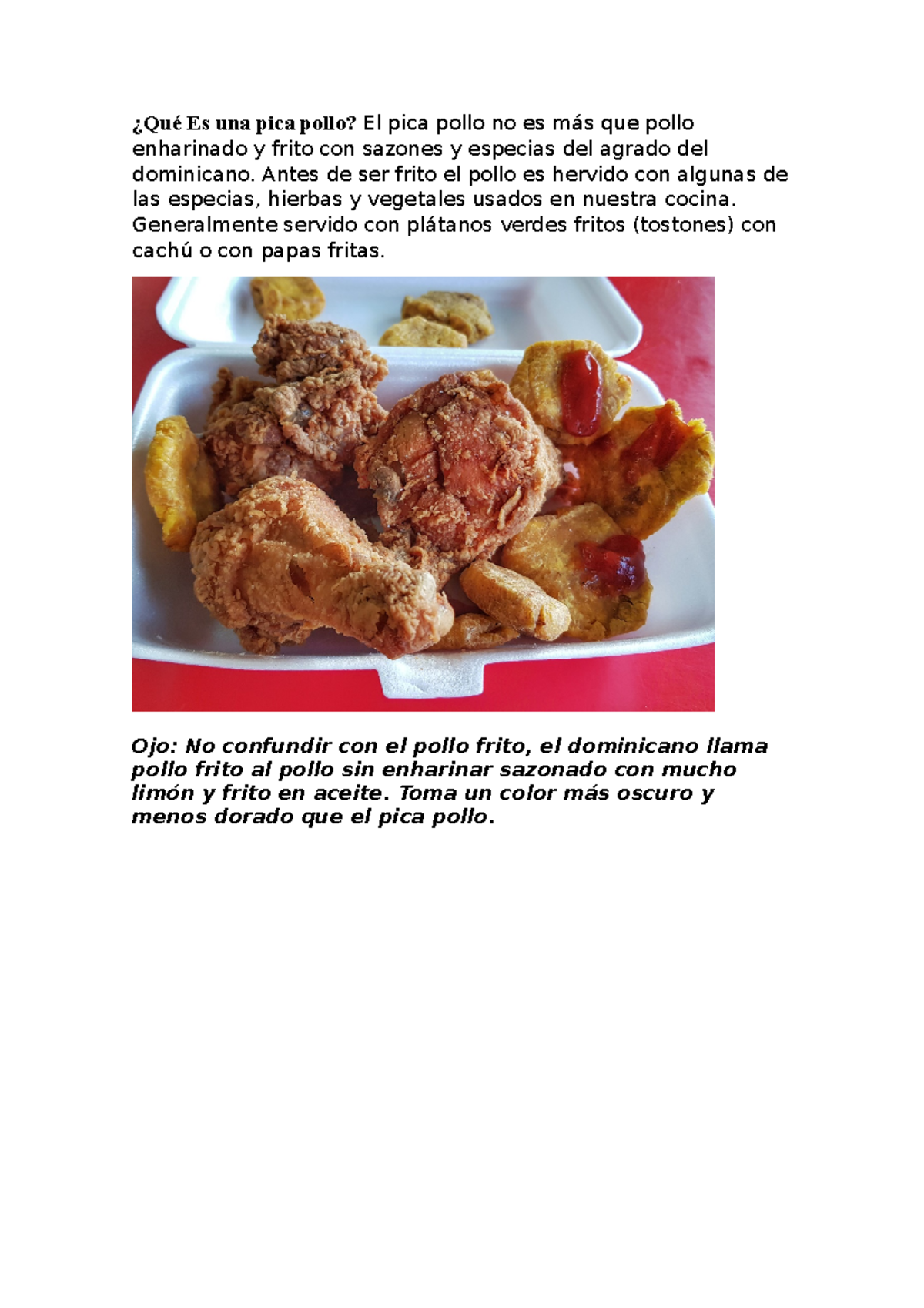 Alimentos buenos para la salud - ¿Qué Es una pica pollo? El pica pollo ...