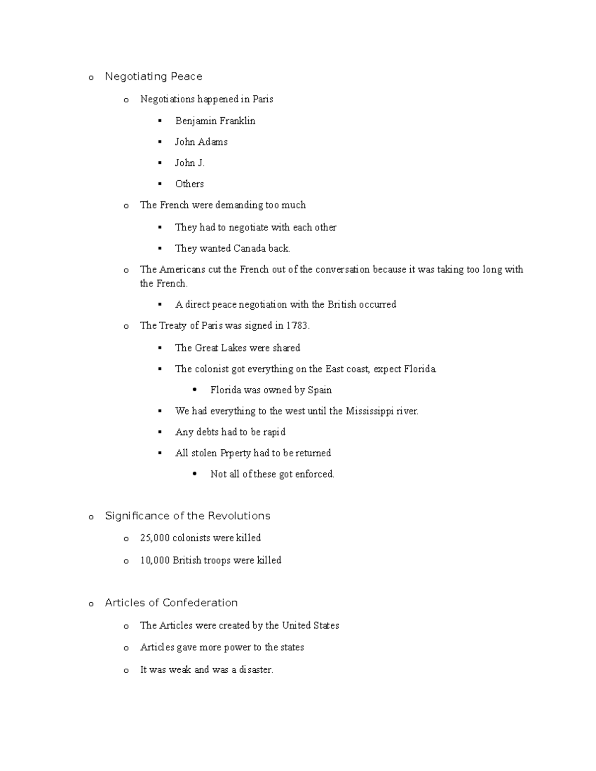 After the Revolutionary War Notes US History - HIST 201 - Studocu