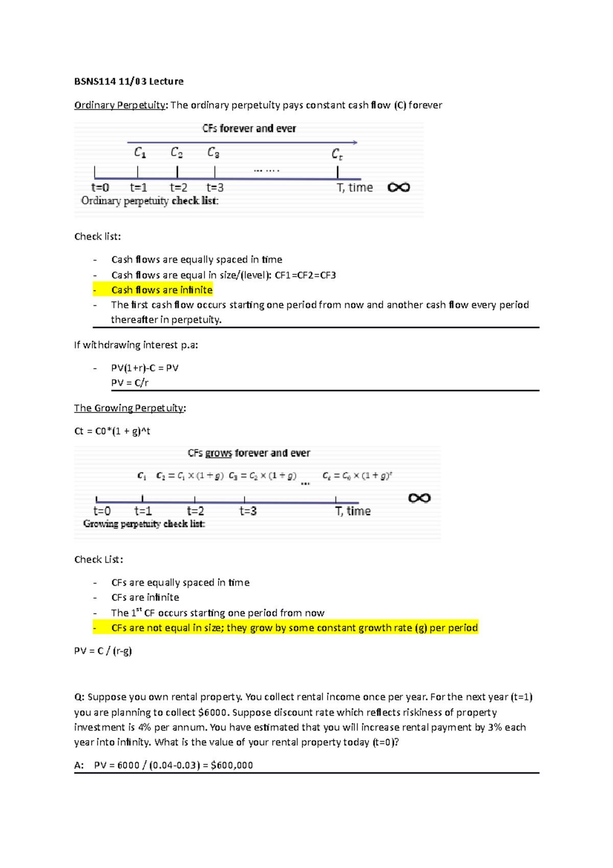 BSNS114 Lecture Notes - This is a document uploaded to be a document in ...