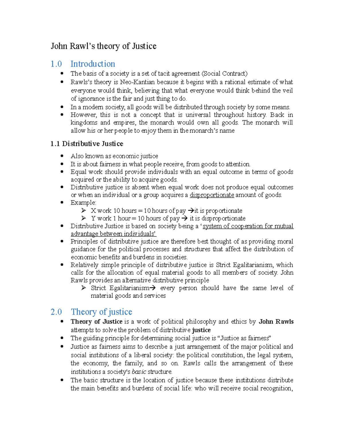 9John Rawl theory of justice - John Rawl’s theory of Justice 1 ...