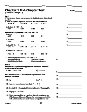 HW #7 - Algebra Hw - NAME ...
