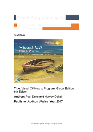 Visual programming C# GUI With Windows Forms Part A - Visual ...