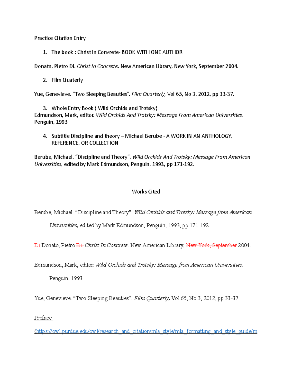 Practice Citation Entry - The book : Christ in Convrete- BOOK WITH ONE ...