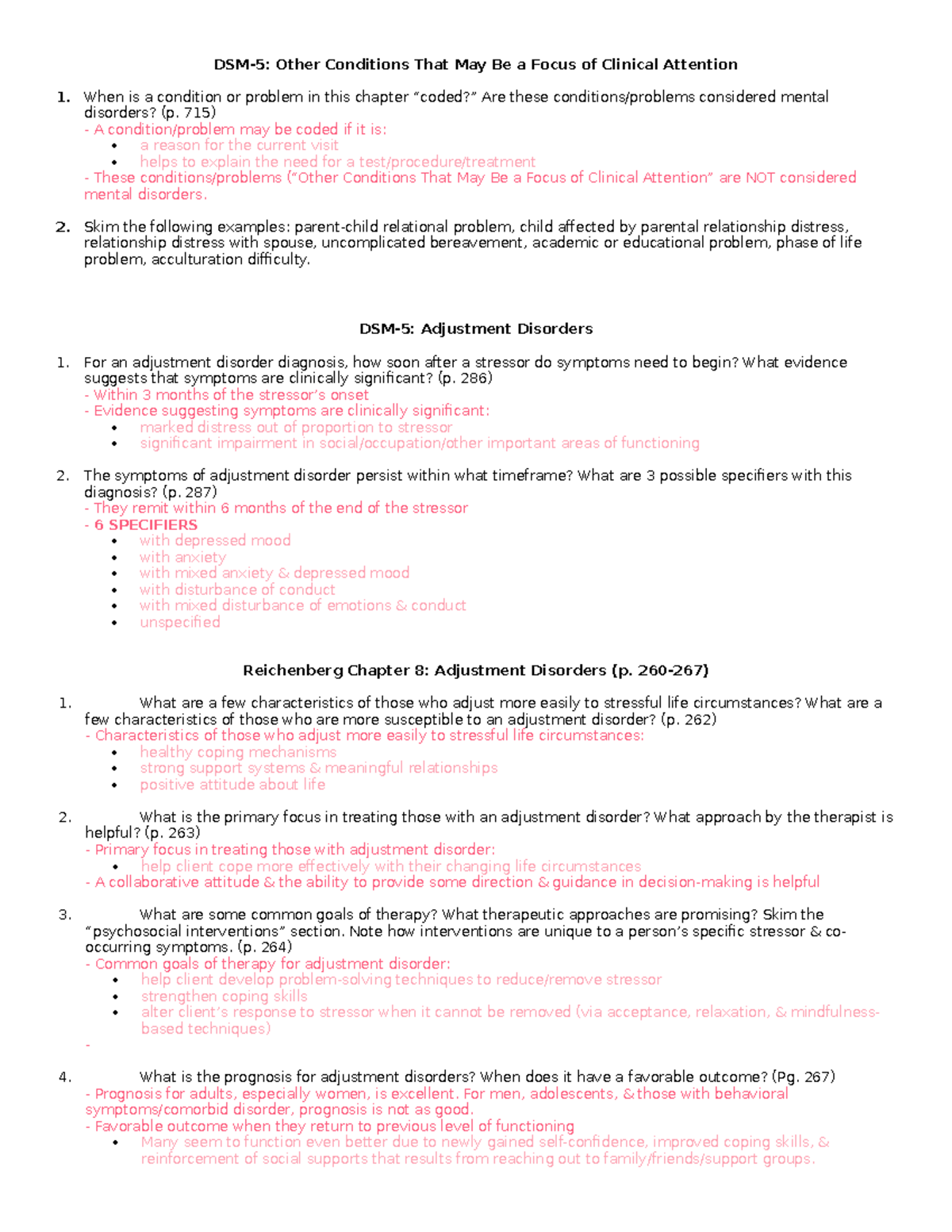 Week 3 Engagement Questions - DSM-5: Other Conditions That May Be a ...