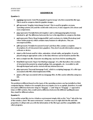 Assignment 6 Intro to internet - 03 60 205 - U of W - Studocu