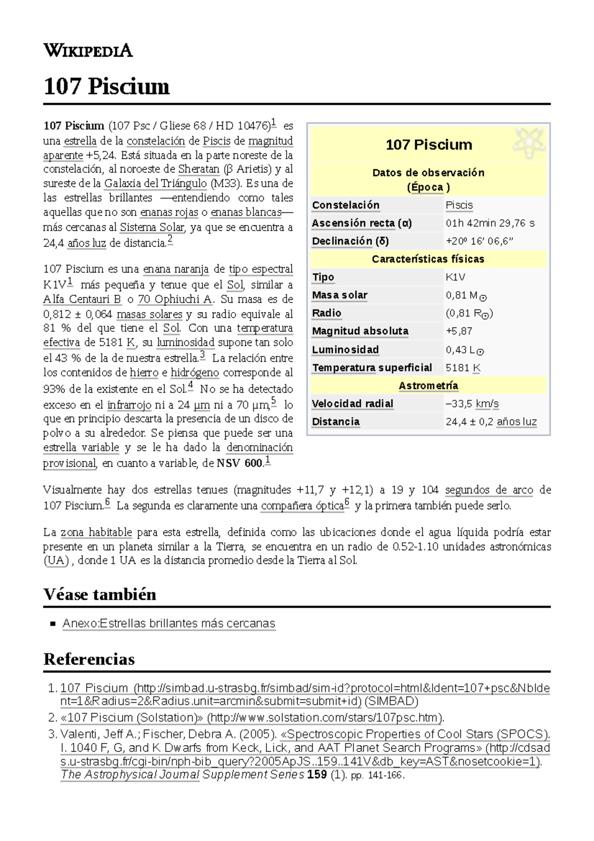 107 Piscium - introduccion a las ciencias sociales - 107 Piscium Datos ...