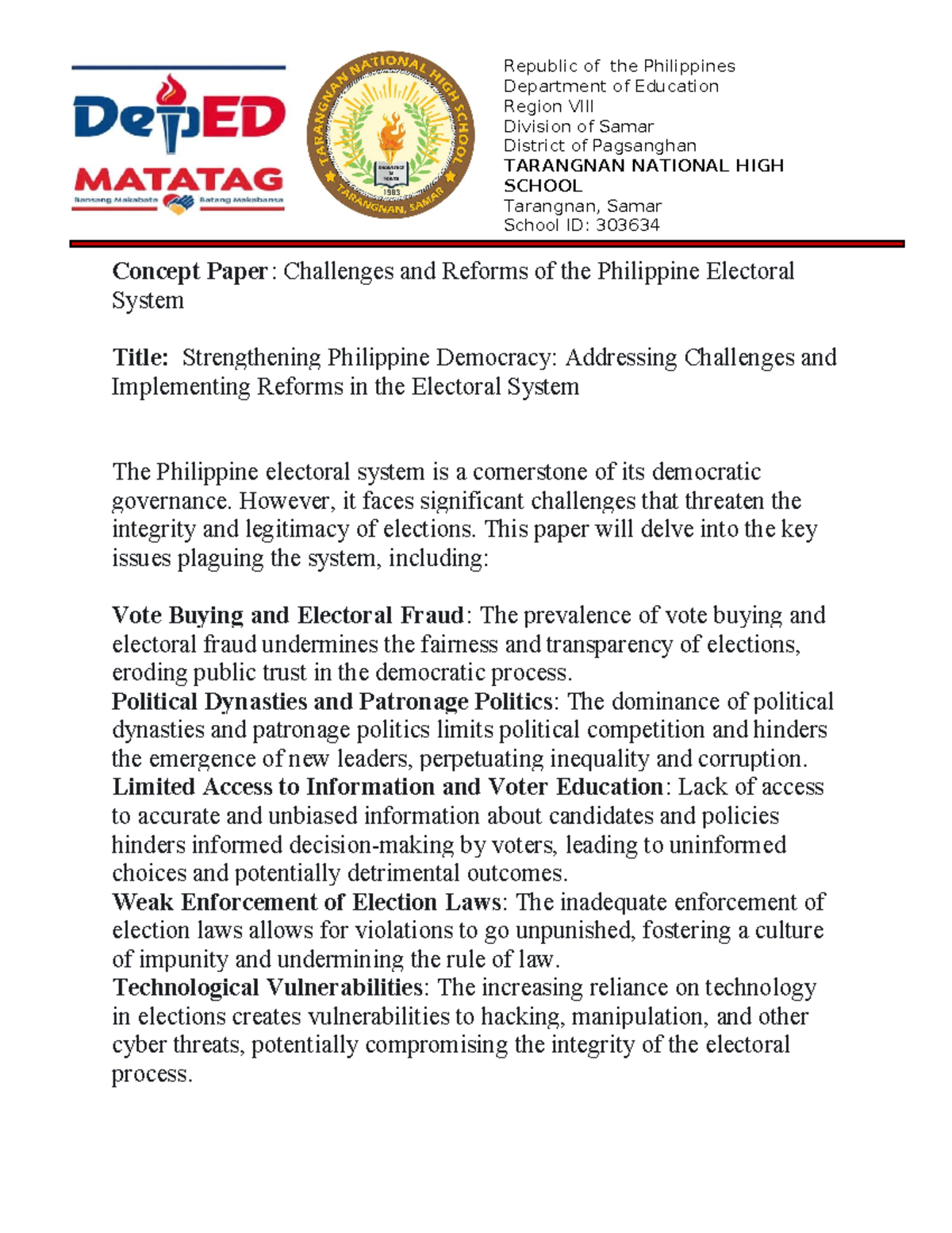 Practical Research 2 assesment - Republic of the Philippines Department ...