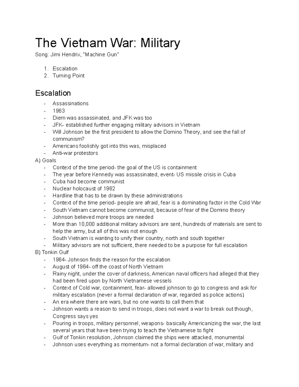 hist- the military topic of the vietnam war - The Vietnam War: Military ...