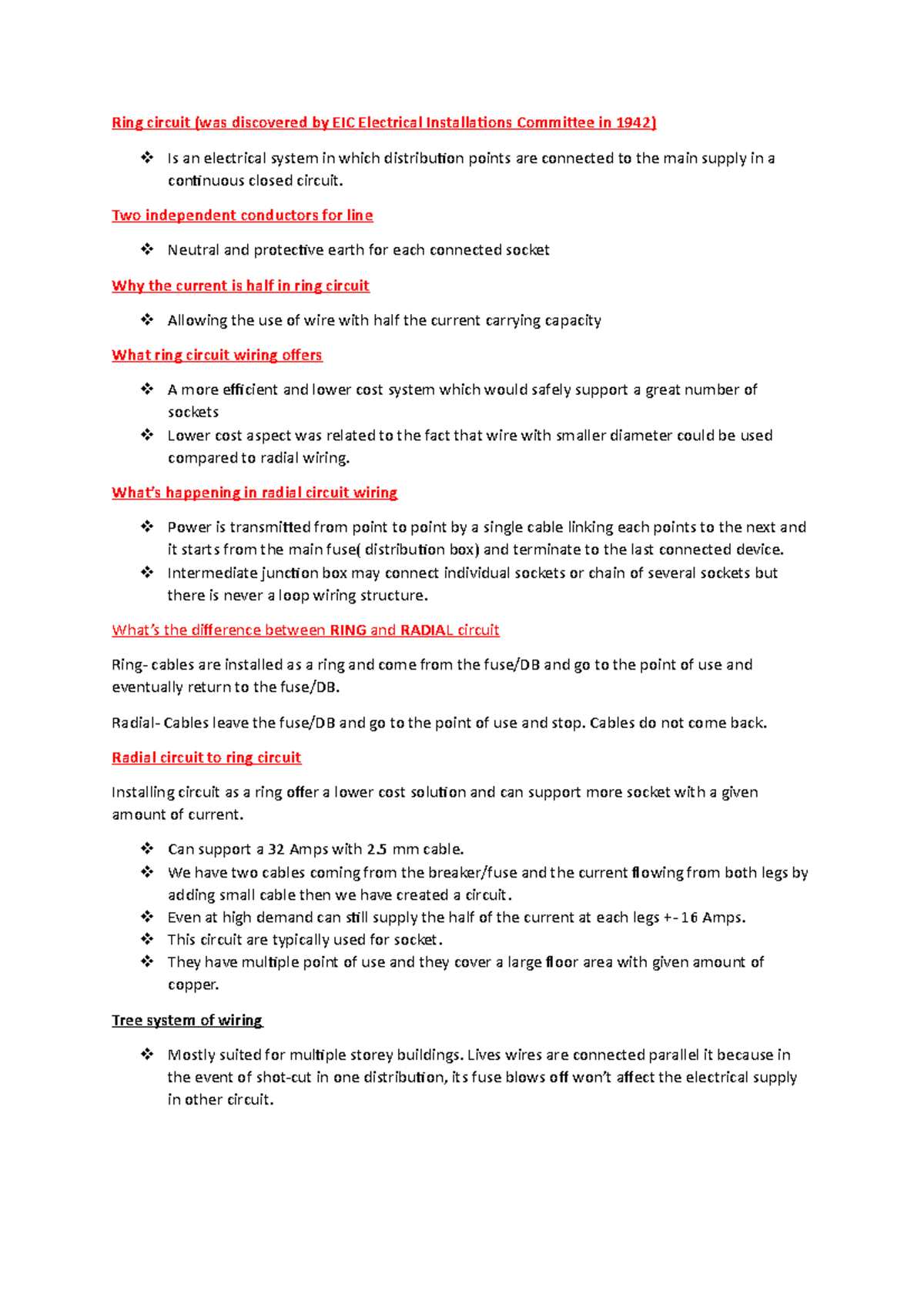 Ring circuit - For first semester - Ring circuit (was discovered by EIC ...