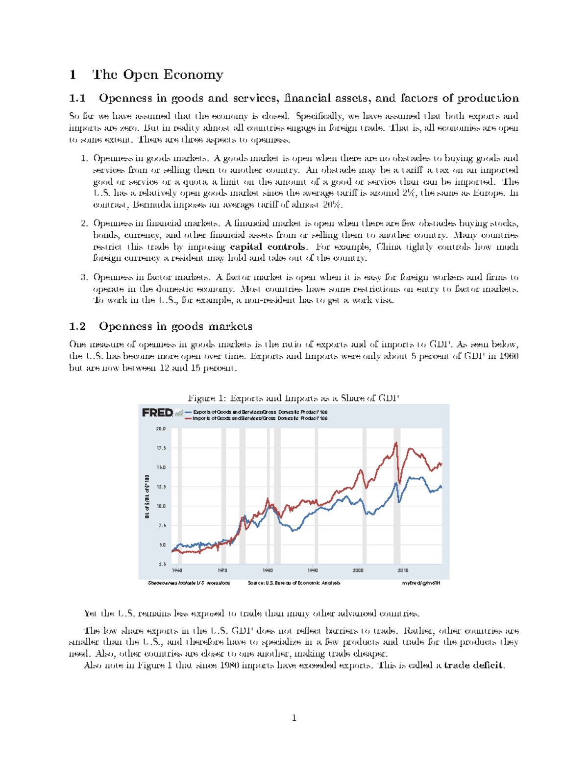Eco 230 notes Blanchard International Economics - 1 The Open Economy 1 ...