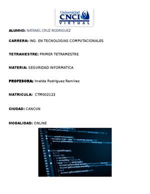 SEGURIDAD INFORMATICA ACTIVIDAD - SEGURIDAD INFORMATICA ACTIVIDAD 2 ...