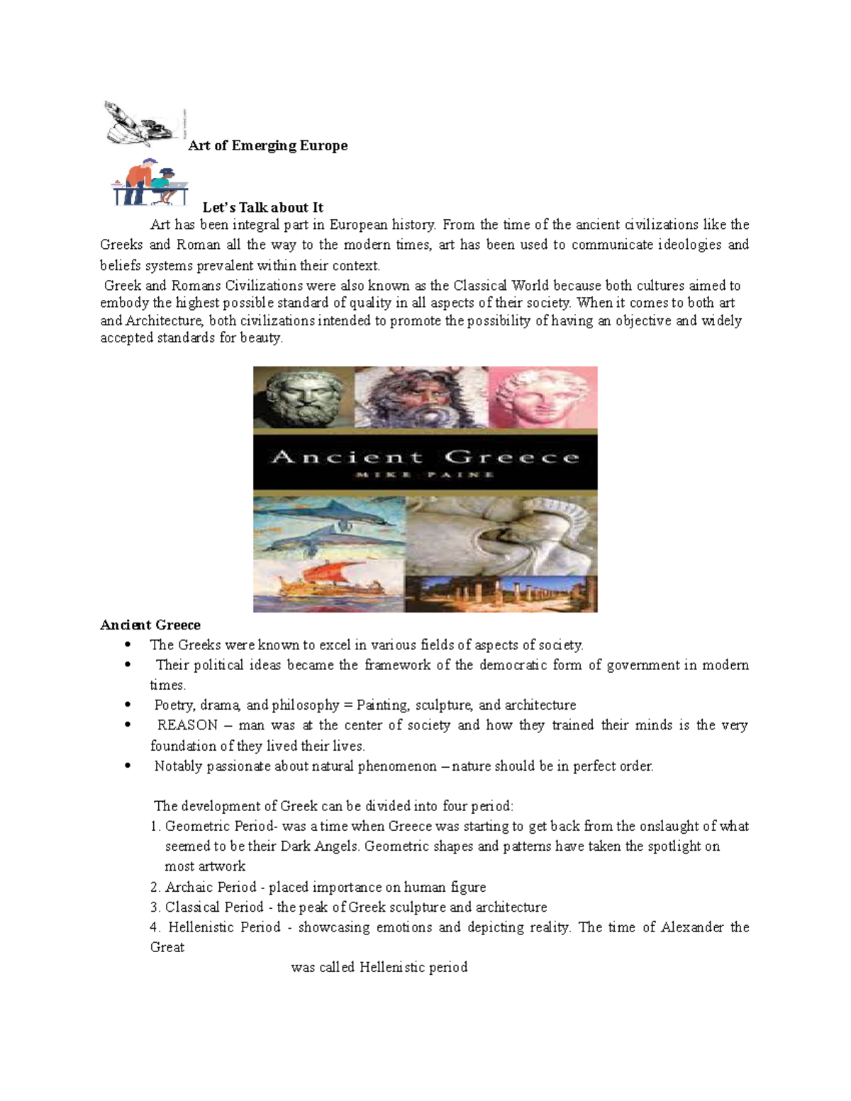 ART-APP - Lesson - Art of Emerging Europe Let’s Talk about It Art has ...