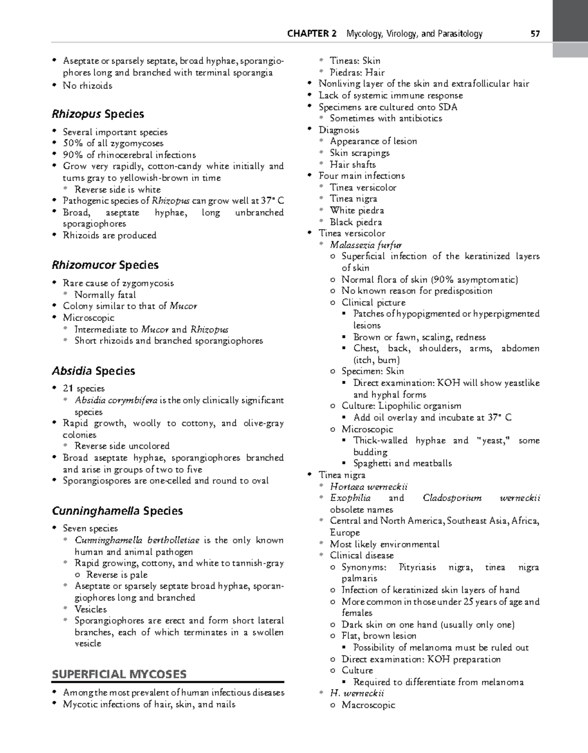 Medical Laboratory Science Examination (8) - Aseptate or sparsely ...