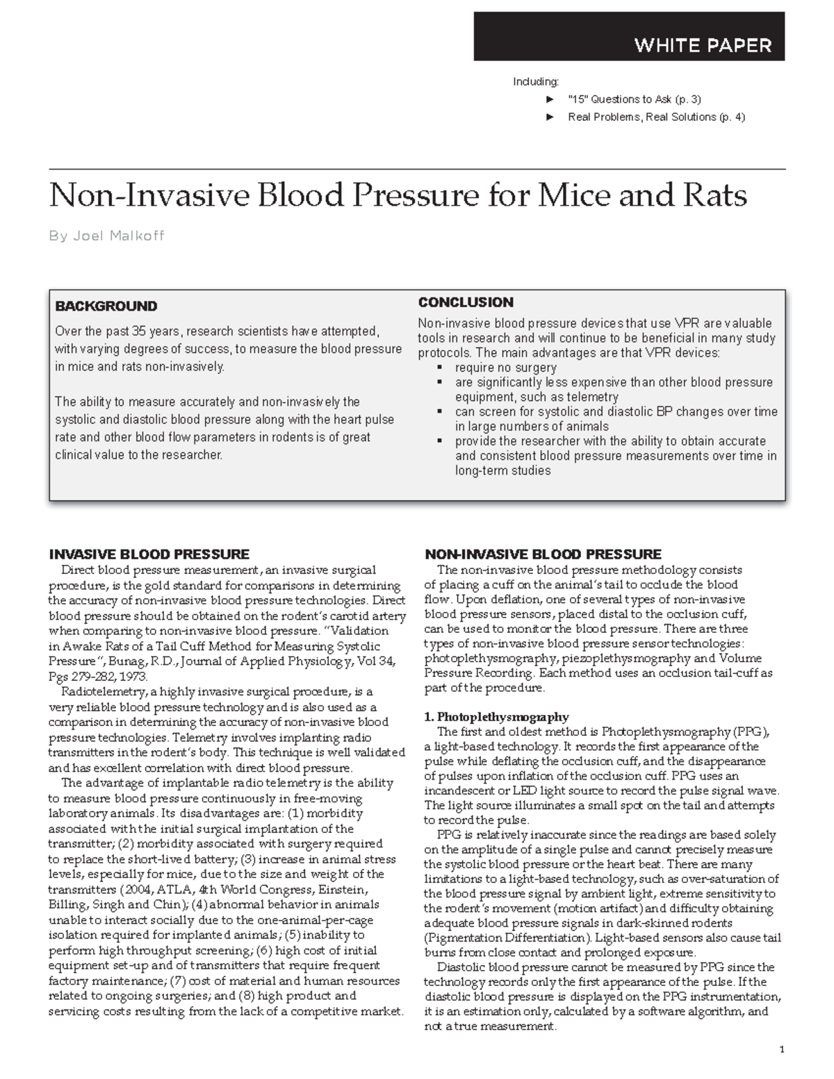 Non-Invasive Blood Pressurefor Miceand Rats - Non-Invasive Blood ...