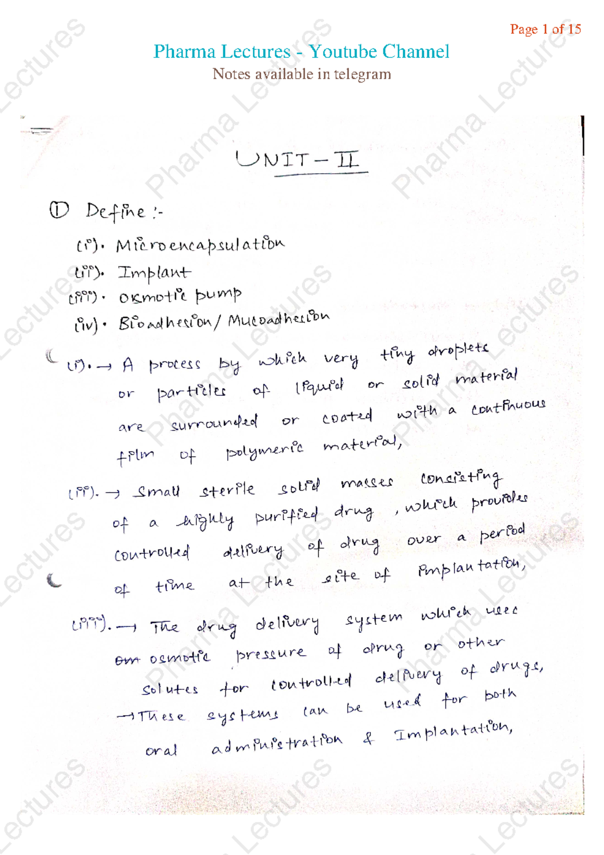 NDDS Unit 2 important question with solution - Pharma LecturesPharma ...