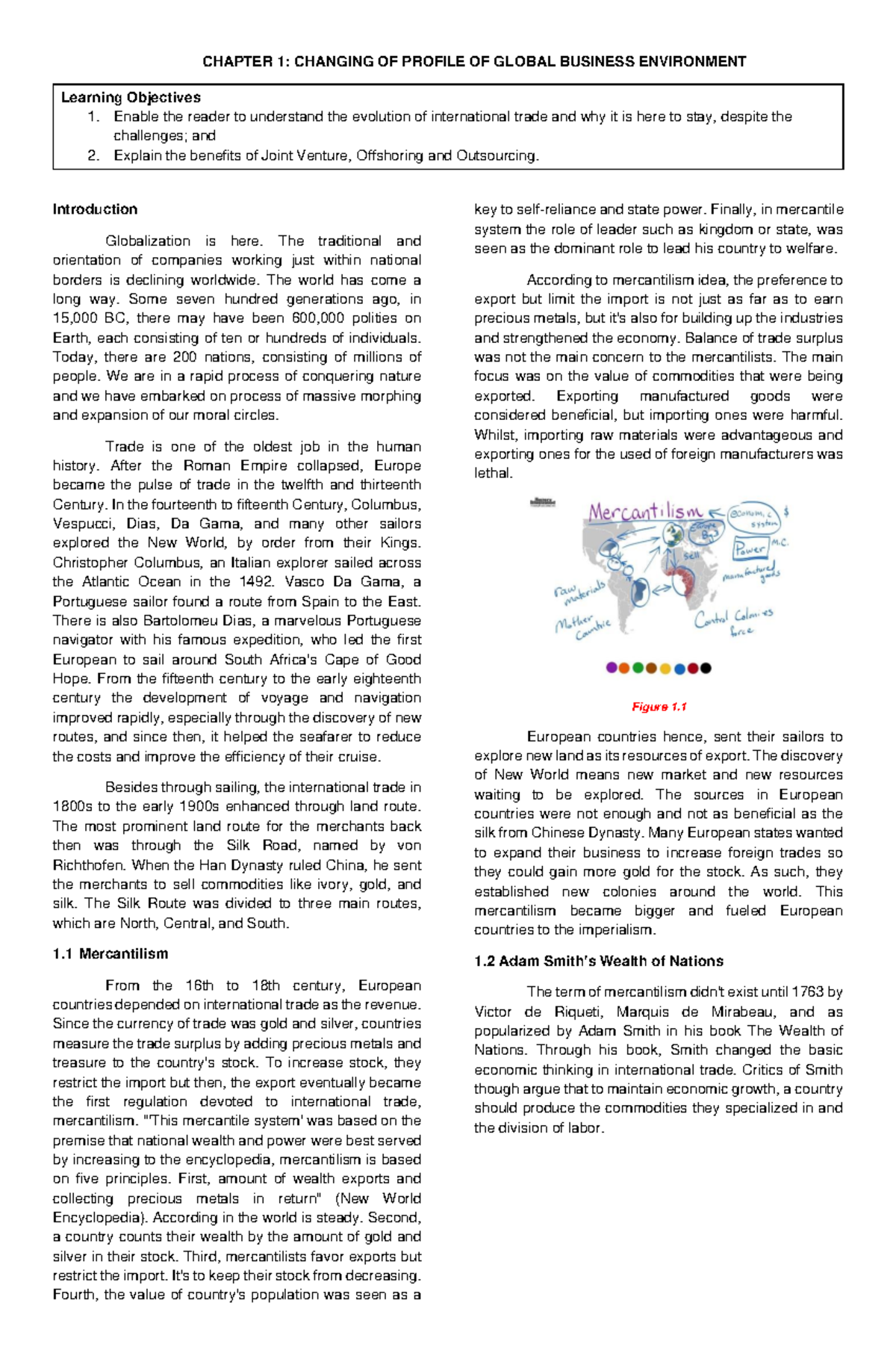 IBT-Chapter-1 - This learning material is about the Business and Trade in International Basis ...
