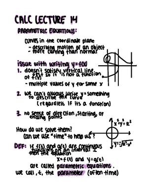 Calculus Lecture 19 (06-22-22) - CALC LECTURE 19 y if 9 9 REE A D if P ...