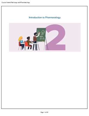Pathophysiology and Pharmacology module 1 Journal - Pathophysiology ...