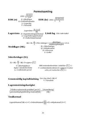 Sammanfattning - Logisitk läran om effektiva materialflöden - Kapitel 1 ...