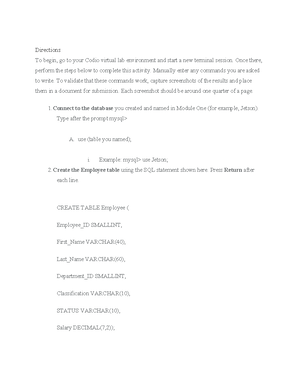 DAT 205 Module Five Journal - DAT 205 Module Five Journal The industry ...