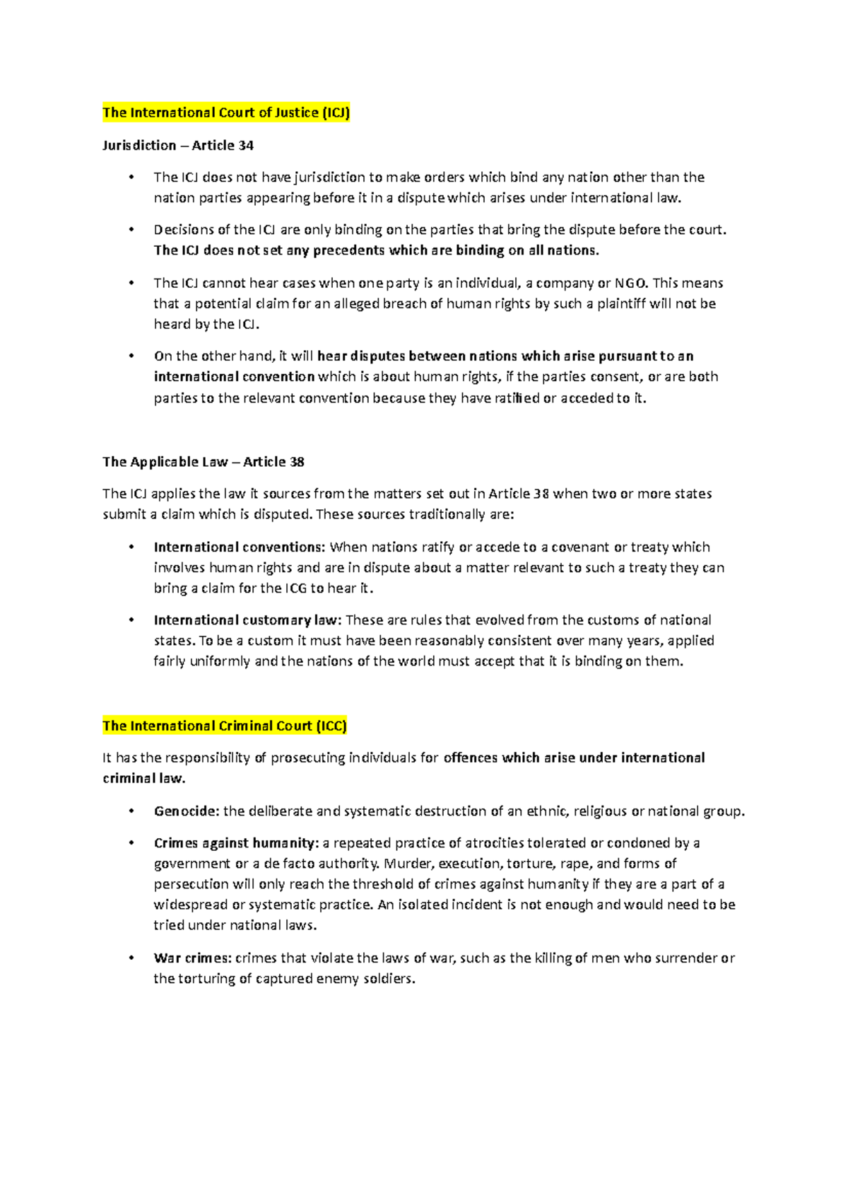 Legal External - The International Court of Justice (ICJ) Jurisdiction ...
