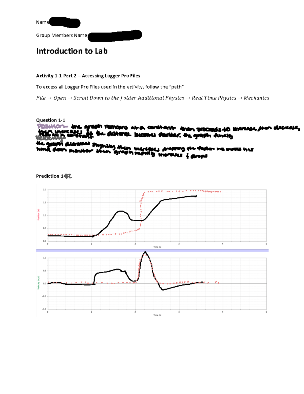 Introduction+to+Lab+Activity-1 - ####### Name: ####### Group Members ...