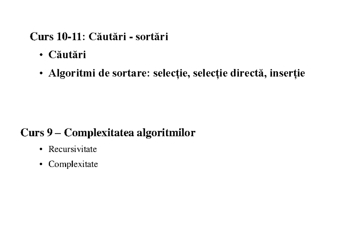 Curs10 FProgamarii - Warning: TT: undefined function: 32 Curs 10-11 ...