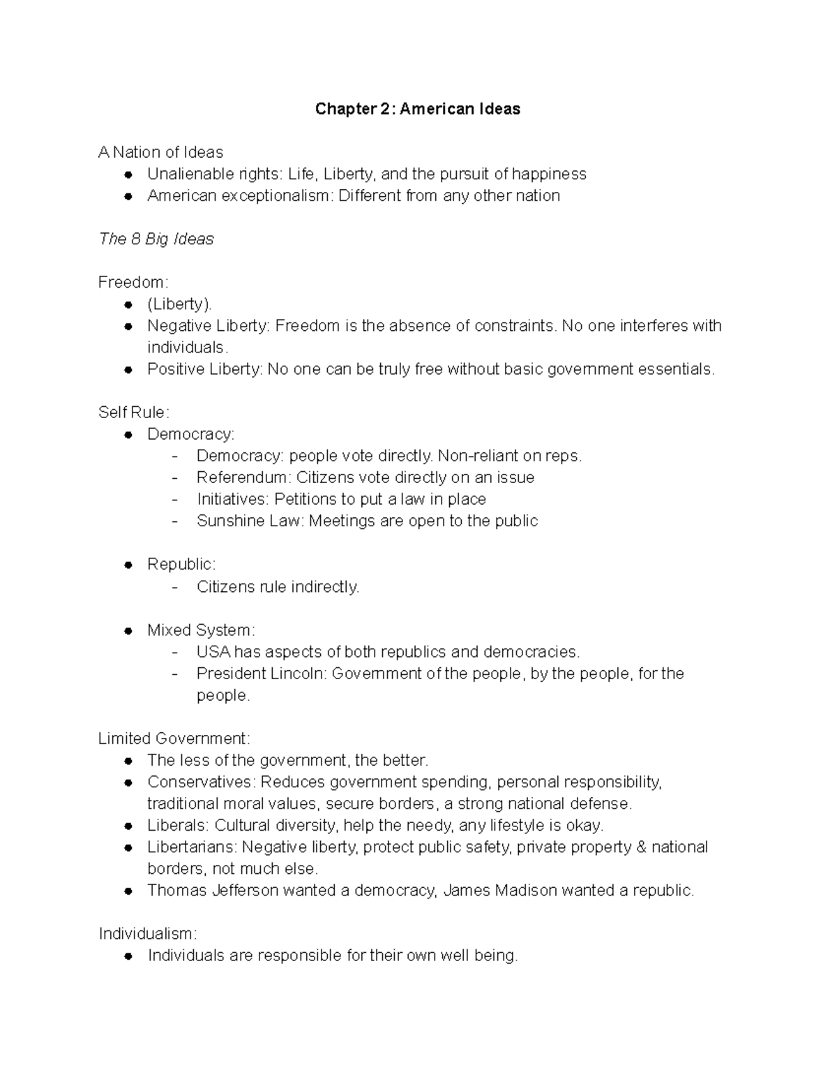 Chapter 2-Political Decisions - Chapter 2: American Ideas A Nation of ...