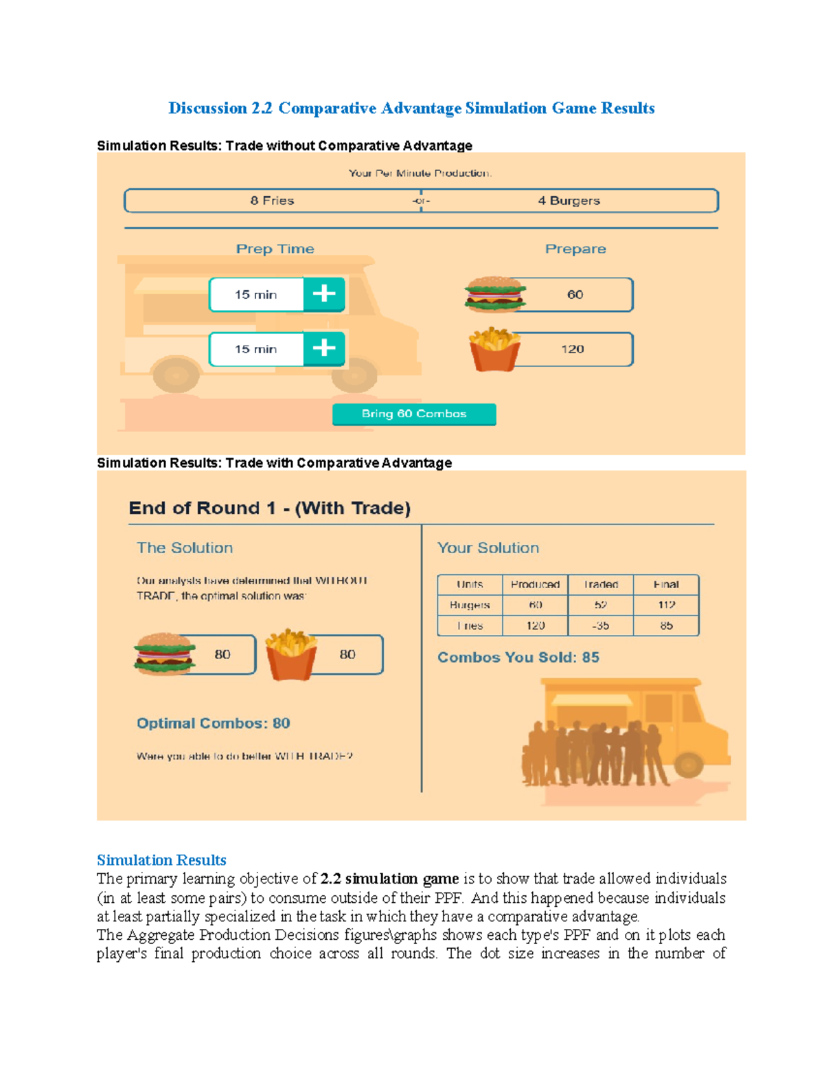 Discussion 2 - Simulation Run Results - Discussion 2 Comparative ...